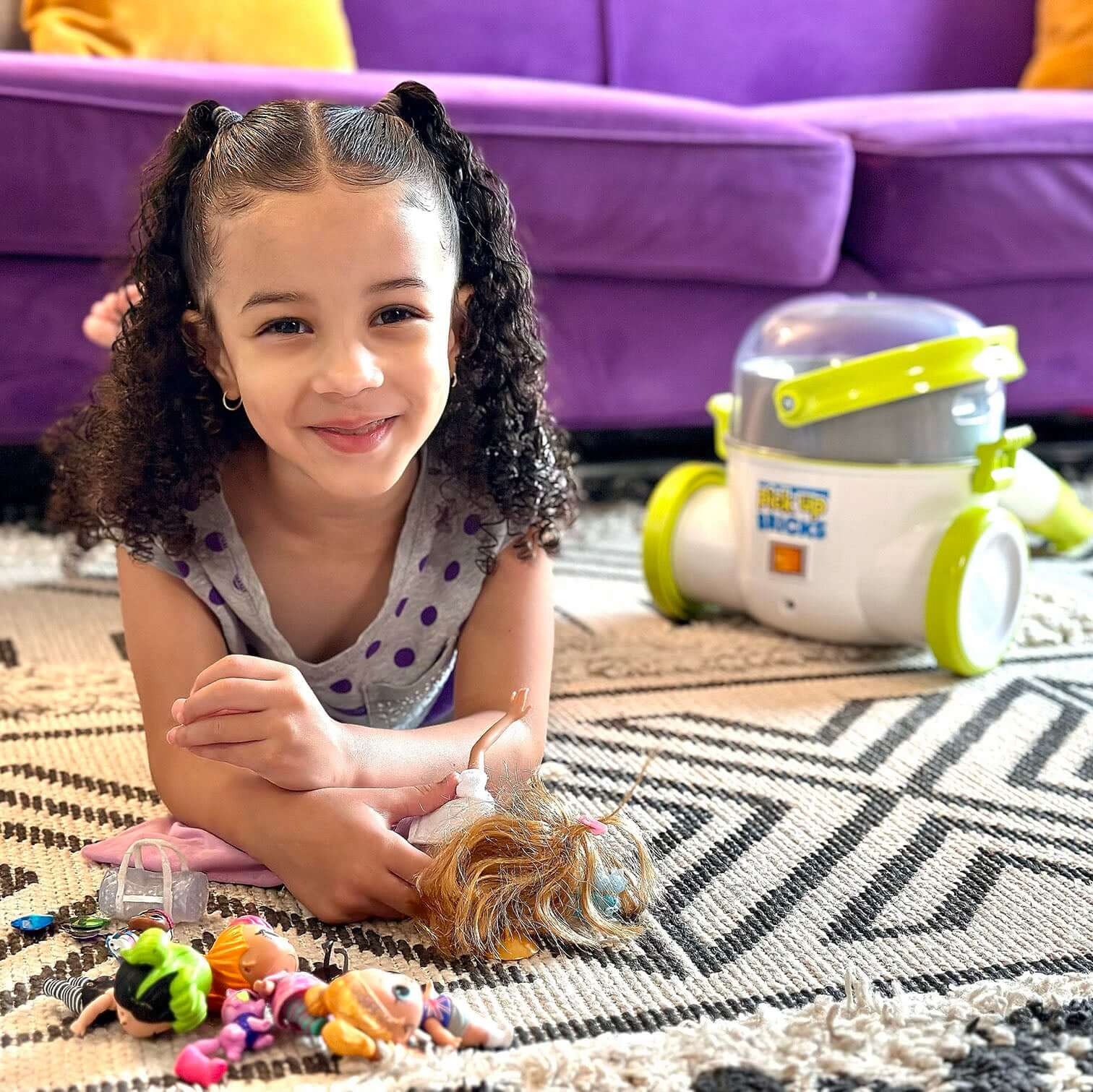 Pick-Up Bricks toy brick vacuum for kids sucks up LEGO® and more