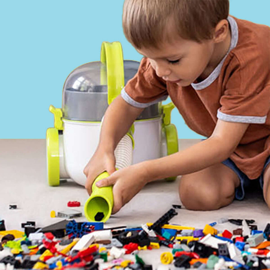 Pick-Up Bricks toy brick vacuum for kids sucks up LEGO® and more